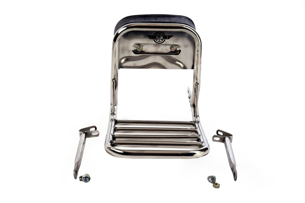 BULLET BACKREST WITH CARRIER PIPE IN STAINLESS STEEL - Bs Auto Accessories