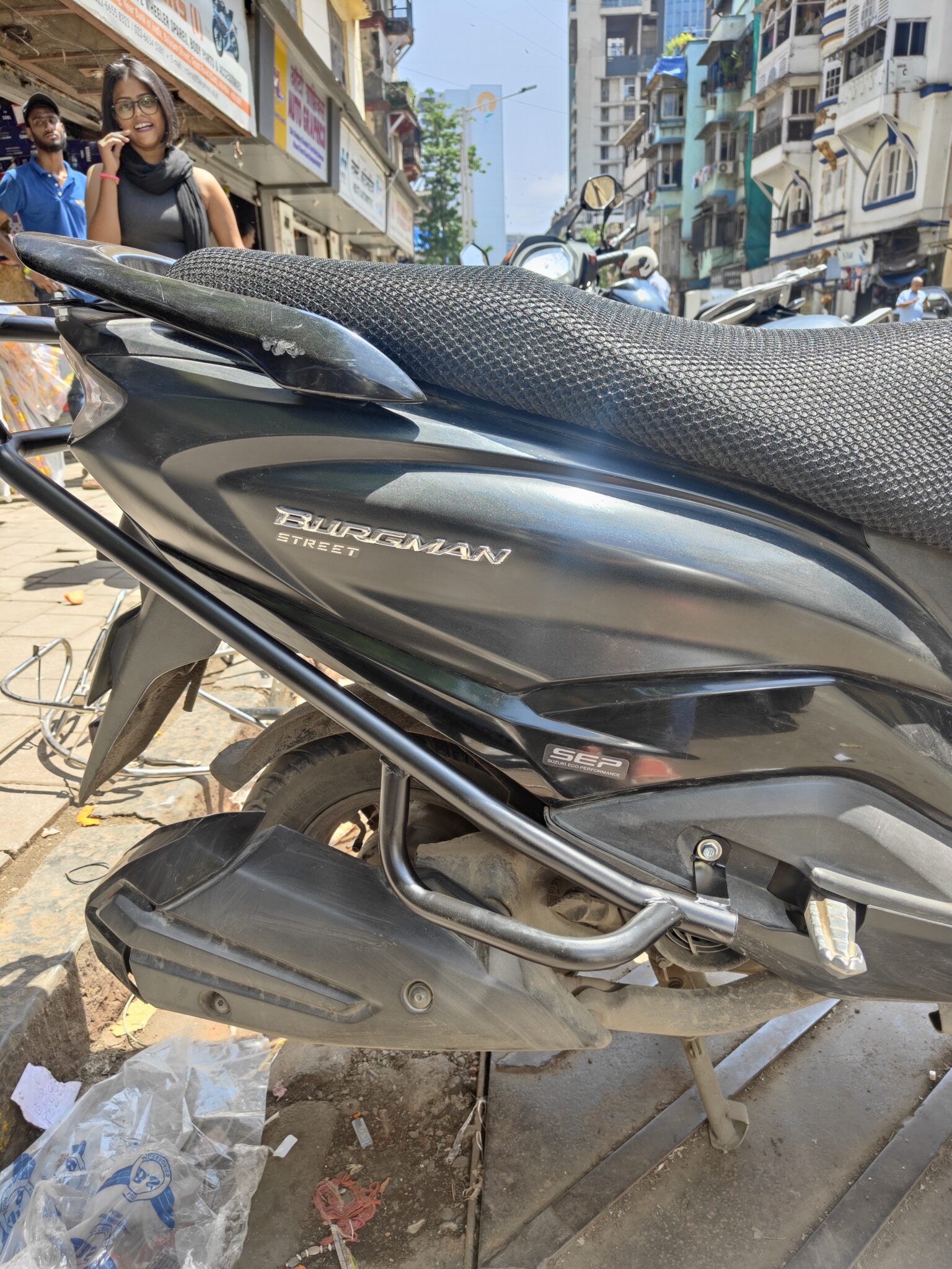 BURGMAN COMBO SET OF 3 GUARD SET (BLACK) ,MATTING,BACKREST - Bs Auto ...