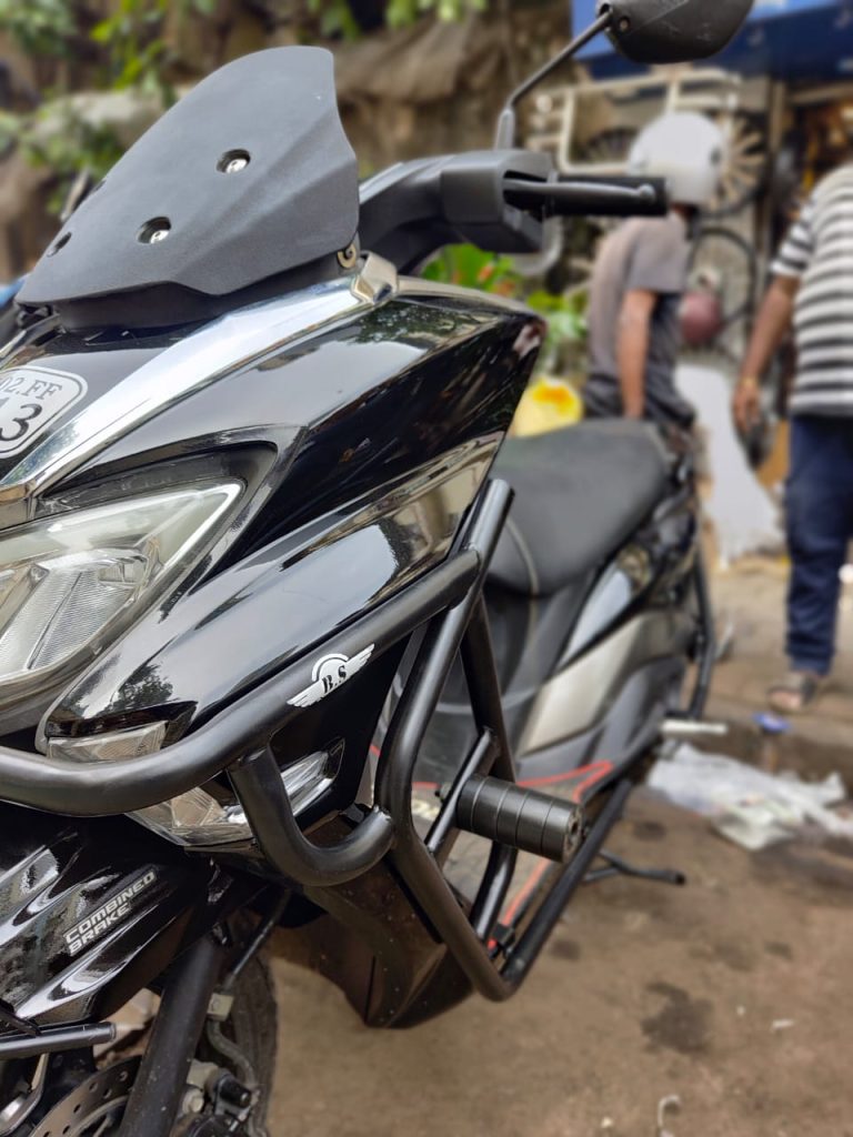 BURGMAN SLIDER GUARD SET BLACK + ALUMINIUM MATTING (COMBO) SET OF 2 ...