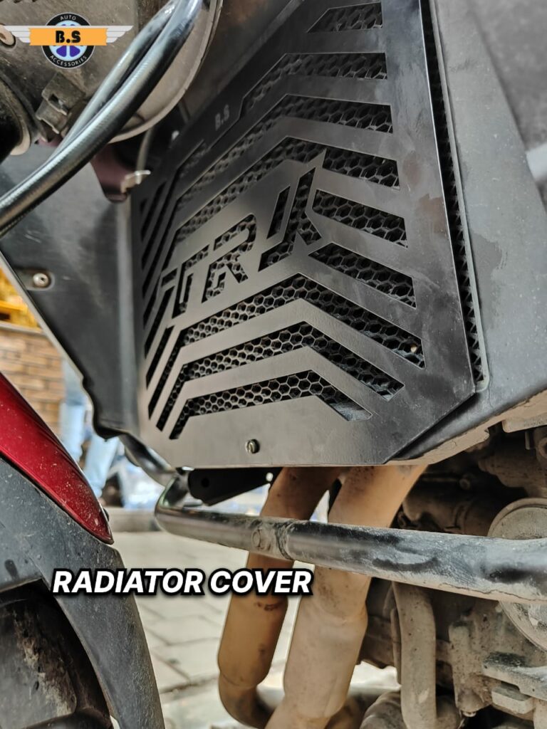 BENELLI TRK 502/502X RADIATOR COVER IN STAINLESS STEEL BLACK POWDER ...