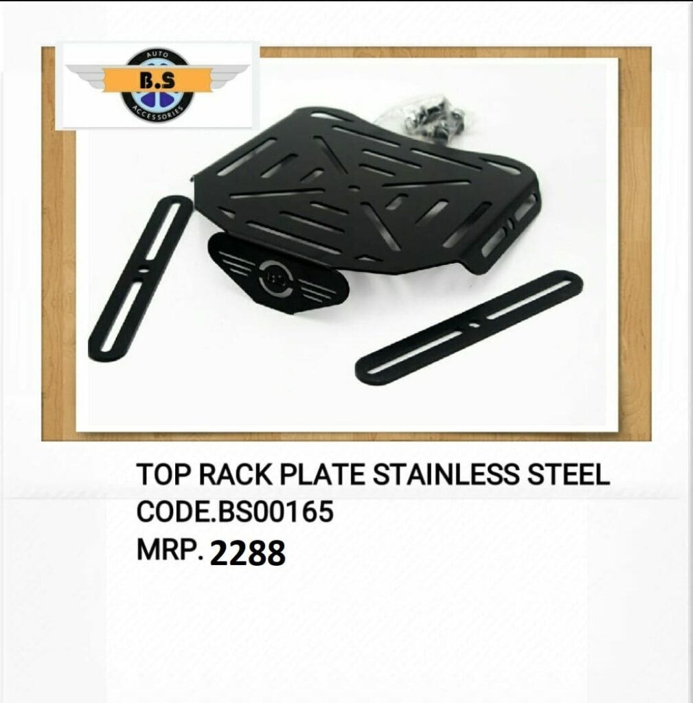 UNIVERSAL TOP RACK PLATE (LUGGAGE RACK BLACK) - Bs Auto Accessories